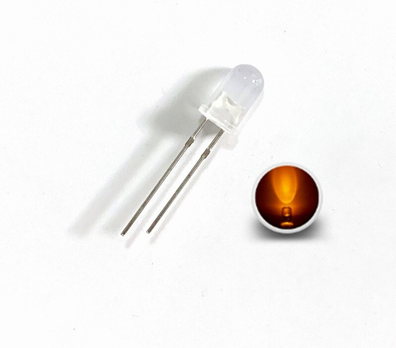 5MM F5 White diffuse orange led 10pcs