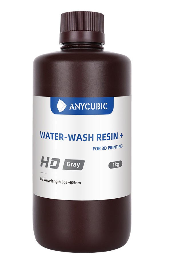 ANYCUBIC - WATER WASHABLE RESIN + - 1KG HD GREY