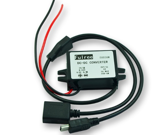 DC 12V To 5V 3A Power Adapter USB female +MINI usb