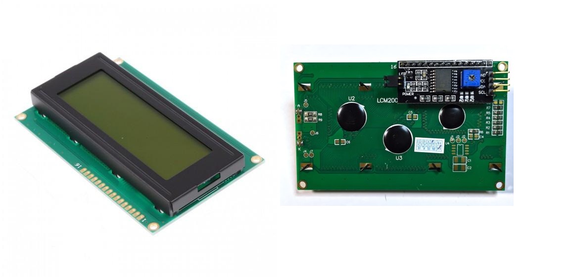 20x4 2004 LCD Display Module with Yellow backlight for Arduino ( IC/I2C ...