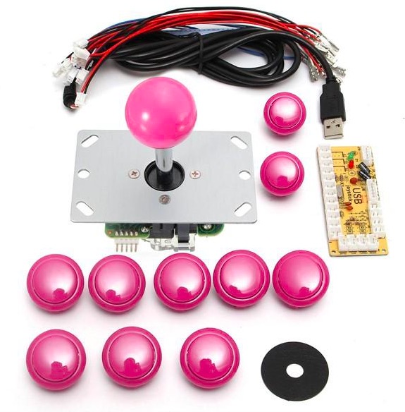 1-player-arcade-game-kit-joystick-with-buttons-and-usb-encoder-pink