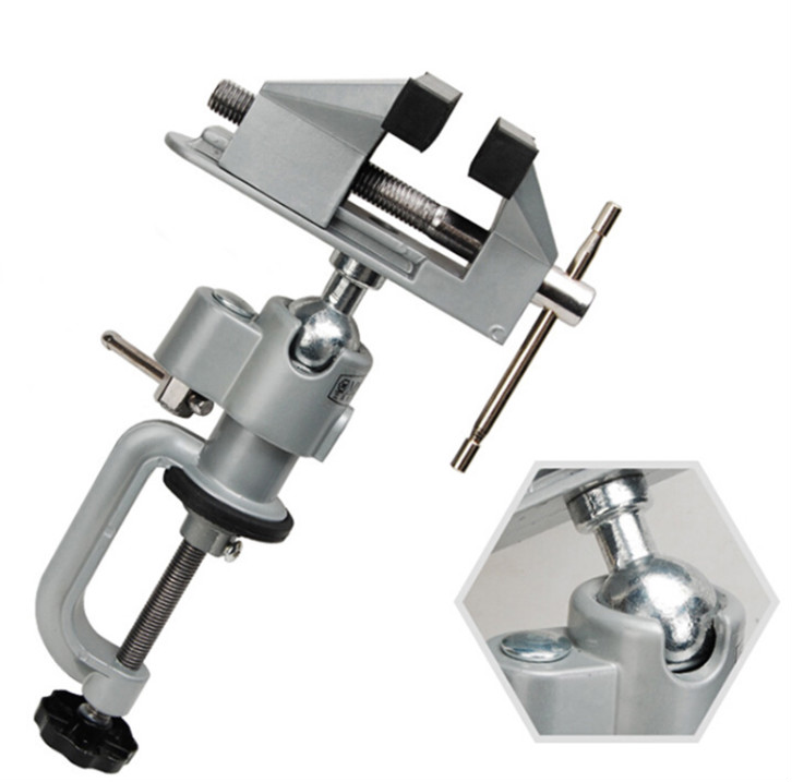 360° Heavy Duty Universal Table Vise with Drill Clamp