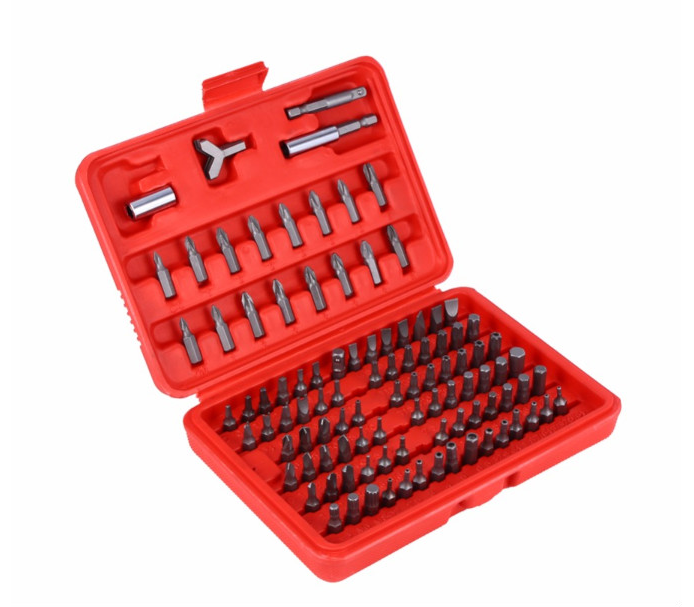 100PCS/SET PROFESSIONAL ASSORTED SCREWDRIVER BITS WITH CASE