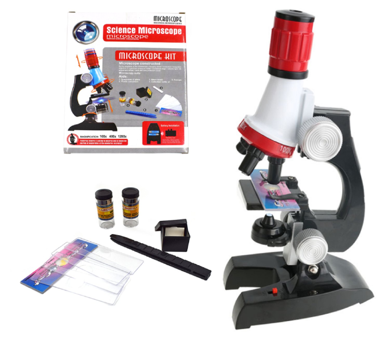 School Science Educational Biological Microscope 1200X for Kids