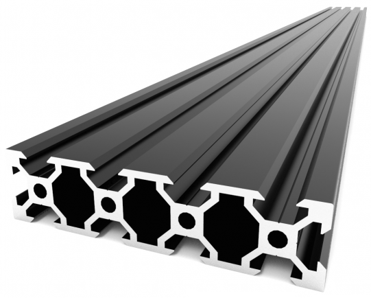 2080 V-Slot Aluminum Profiles Extrusion Frame For CNC Black 100cm