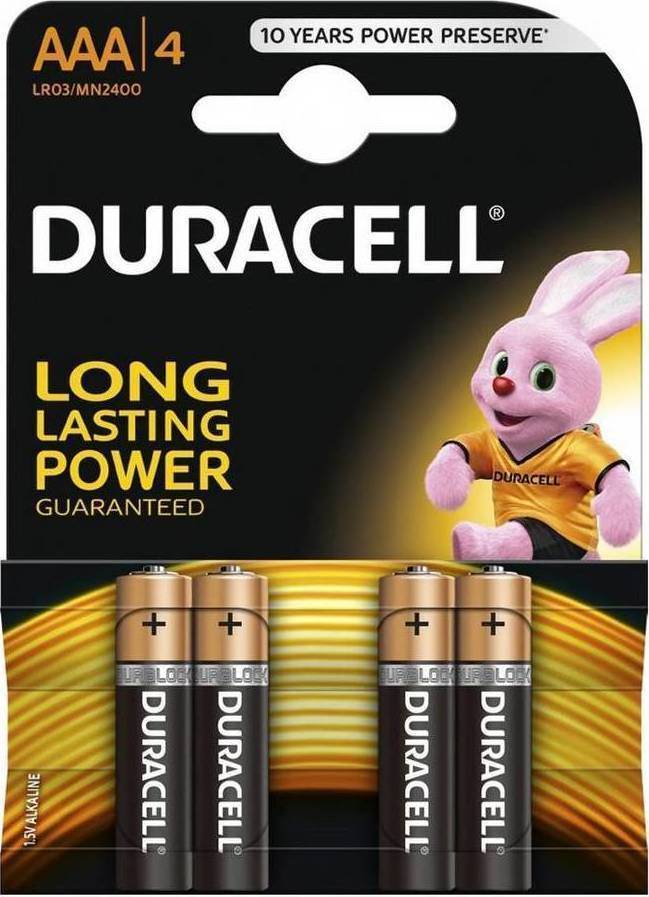 Duracell Alkaline batteries Basic LR03/AAA 4 pcs